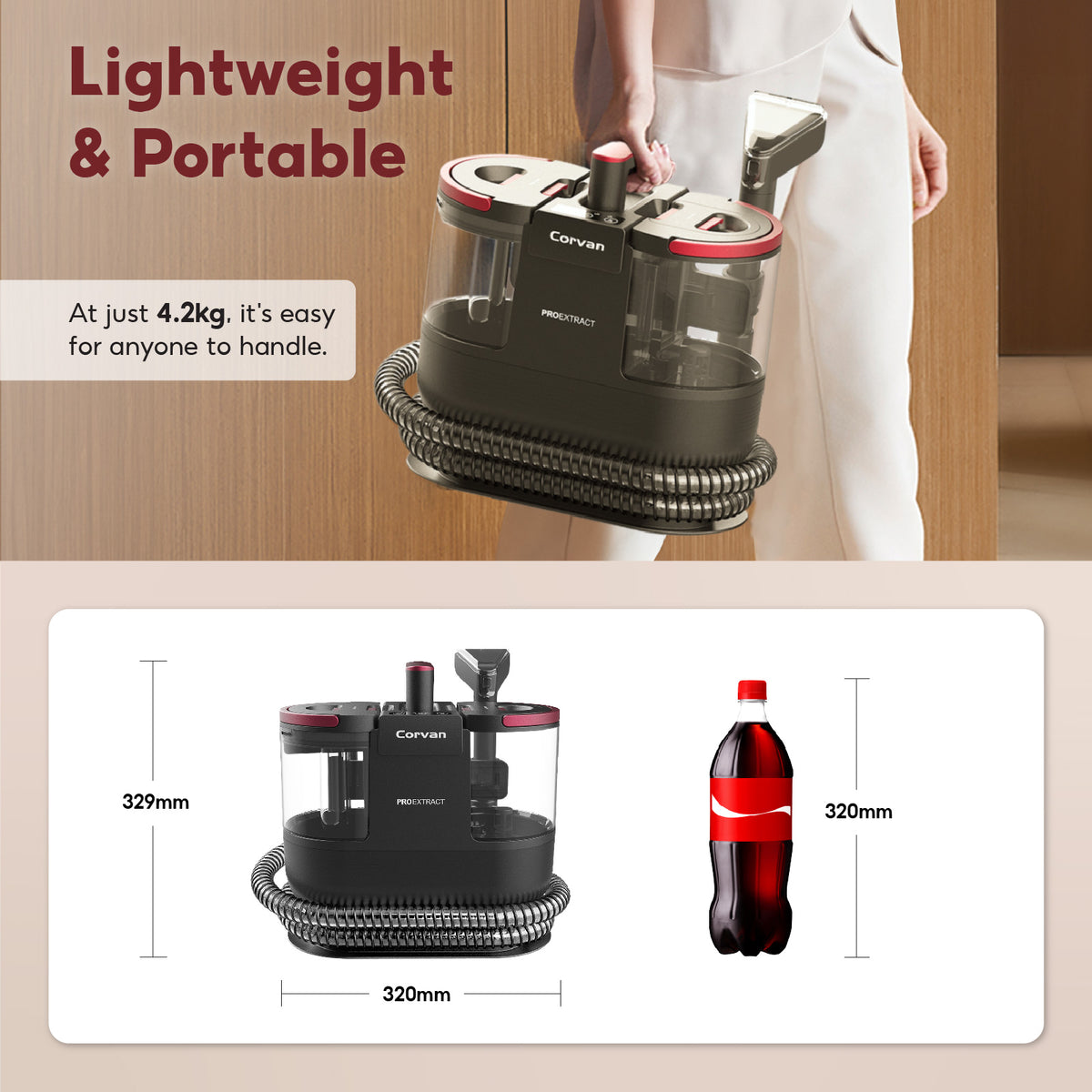 Corvan Spot Cleaner S7 - Carpet & Upholstery Cleaning with ProExtract